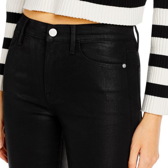 Frame Denim | Jeans | Frame Womens High Rise Coated Denim Straight Leg ...